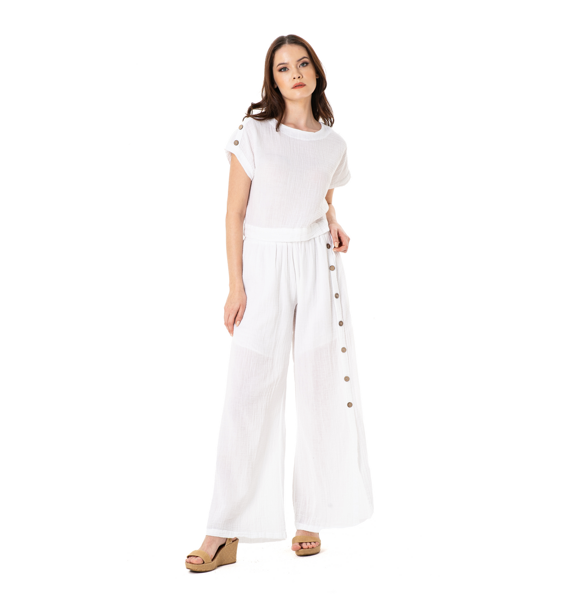 JENNY TOP DOUBLE- WHITE – Just Nature