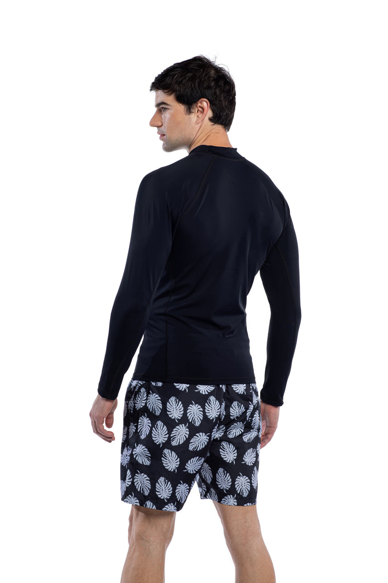Solid Black - Long Sleeve Rashguard – Just Nature